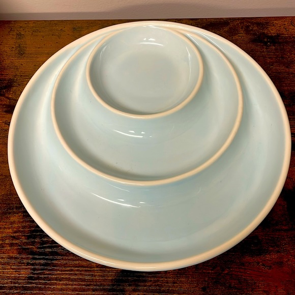 casafina | Dining | Casafina Chip Dip Serving Platter Robins Egg Blue ...